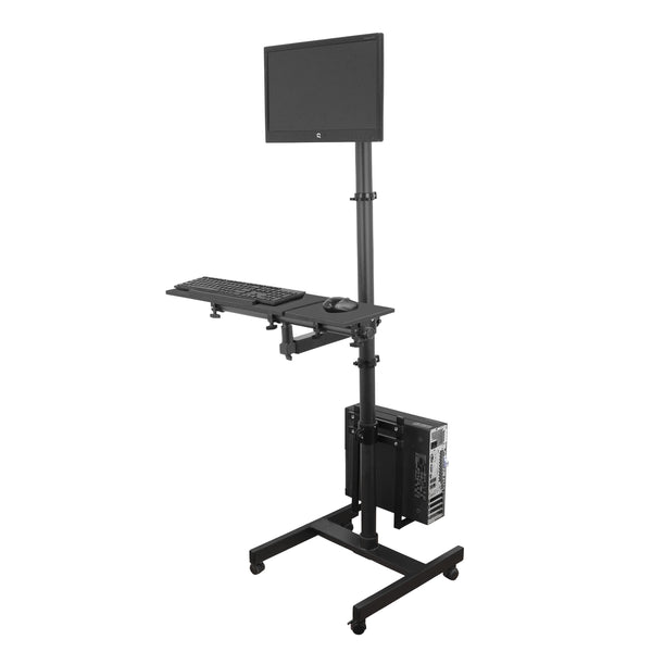 Isomars Computer Standing Desktop Workstation with Monitor Mount Adjus
