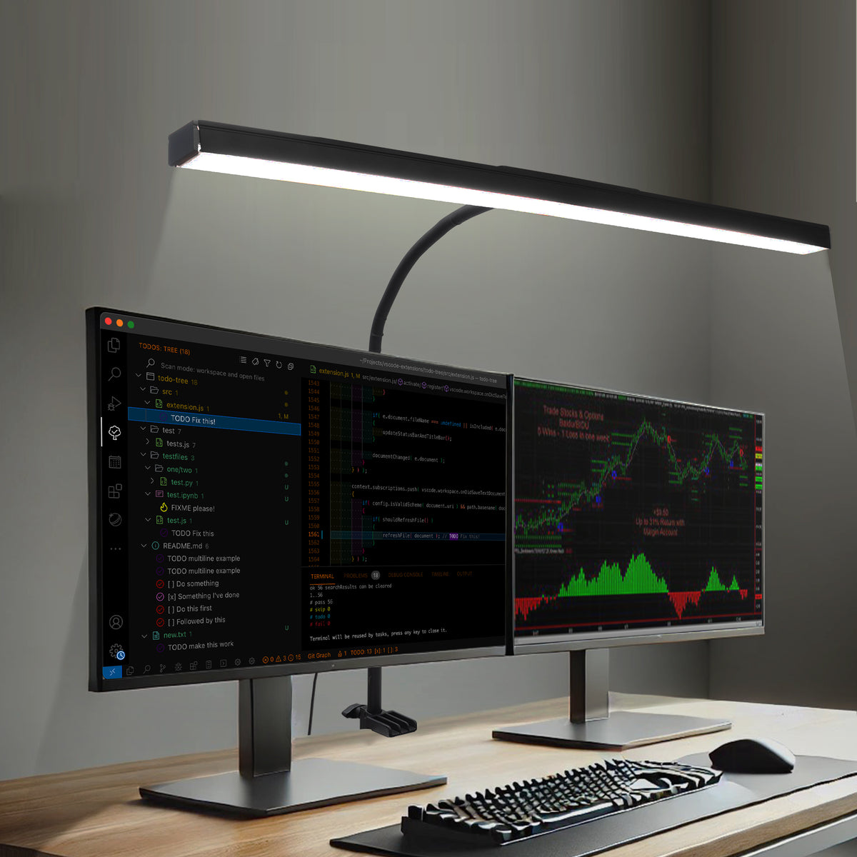 Isomars Desktop Table lamp, Overhead LED Desk Lamp Light, Table Holdin