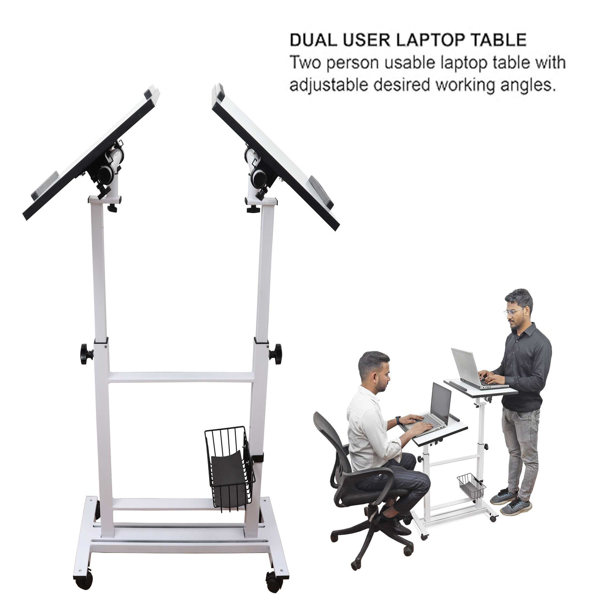 Isomars Sit &Stand 360° 2 Platforms Laptop & Projector User Table Mult
