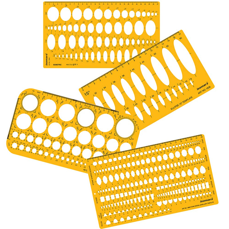 Isometric Ellipse Drawing Template - Isomars